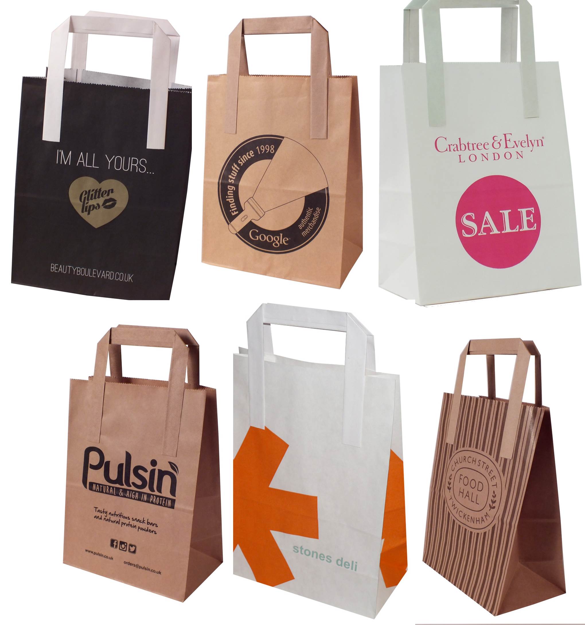 Small Printed Paper Bags Burgass Carrier Bags Burgass Carrier Bags
